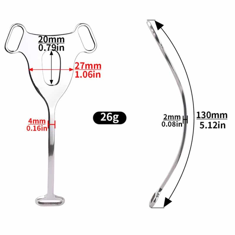 Feminizer Flying-V Type 1 metal chastity belt